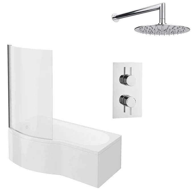 Cruze Shower Bath + Concealed 1 Outlet Shower Pack (1700 B Shaped with ...