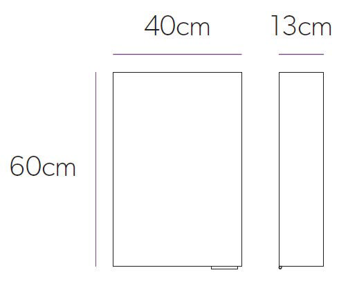 Hib Eris 40 Aluminium Mirror Cabinet Bath Head