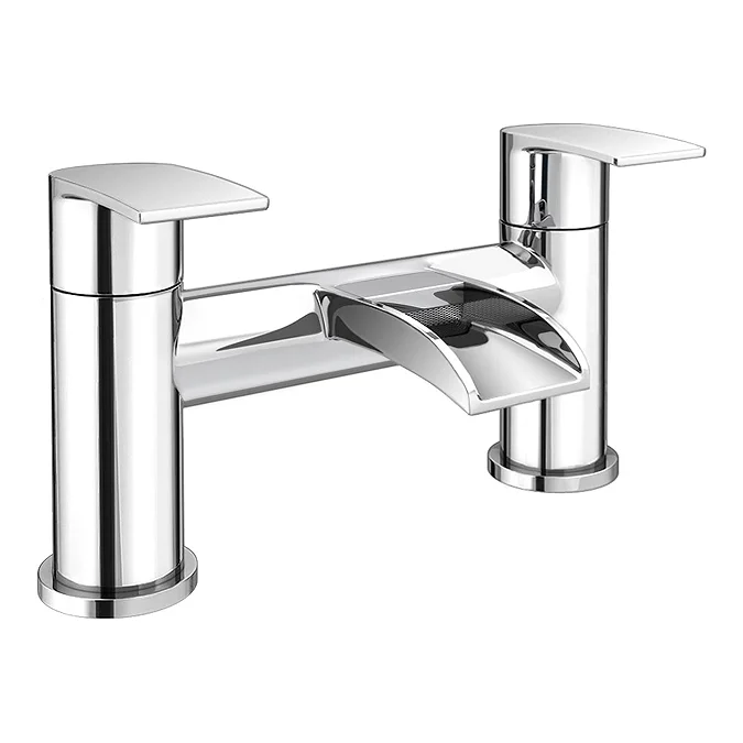 Enzo Waterfall Modern Bath Taps - Bath Head