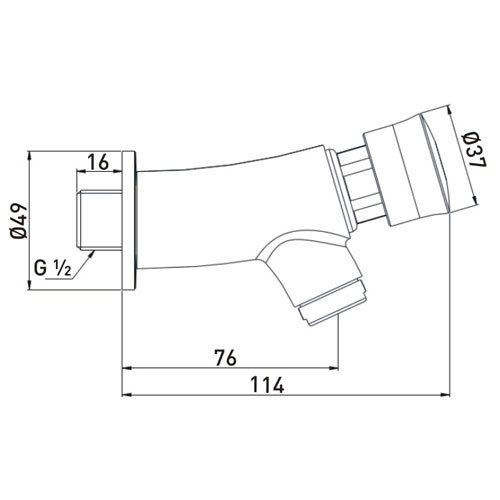 Bristan – Single Soft Touch Wall Mounted Timed Flow Tap with Flow ...