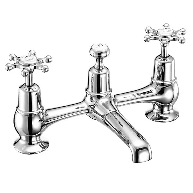 Burlington – Birkenhead 2 Tap Hole Bridge Basin Mixer with Plug & Chain ...