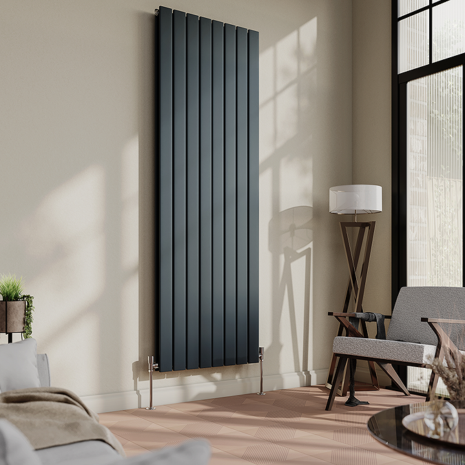 Urban Vertical Radiator - Anthracite - Double Panel (1800mm High) 608mm ...