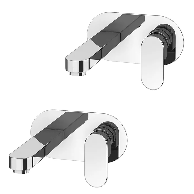 Elite Wall Mounted Tap Package (Bath Filler + Basin Tap) Chrome - Bath Head