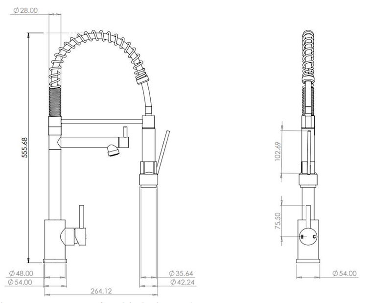Venice Kitchen Mixer Tap with Swivel Spout & Directional Spray – Matt ...